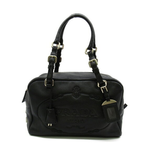 Prada | Bags | Prada Boston Bag Black Leather | Poshmark